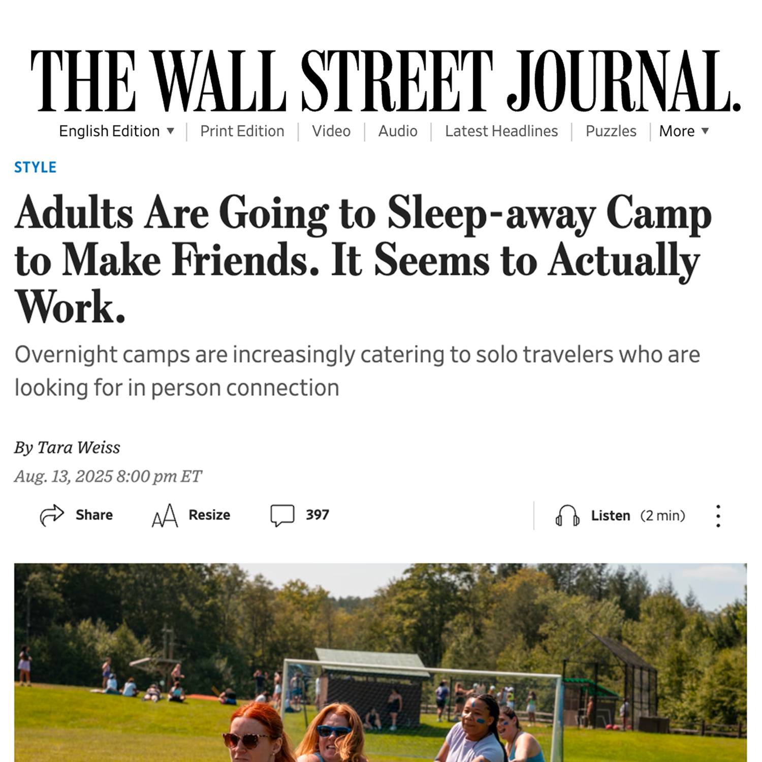 Camp Social | Adult Summer Camp for Women | Sleepaway Camp
